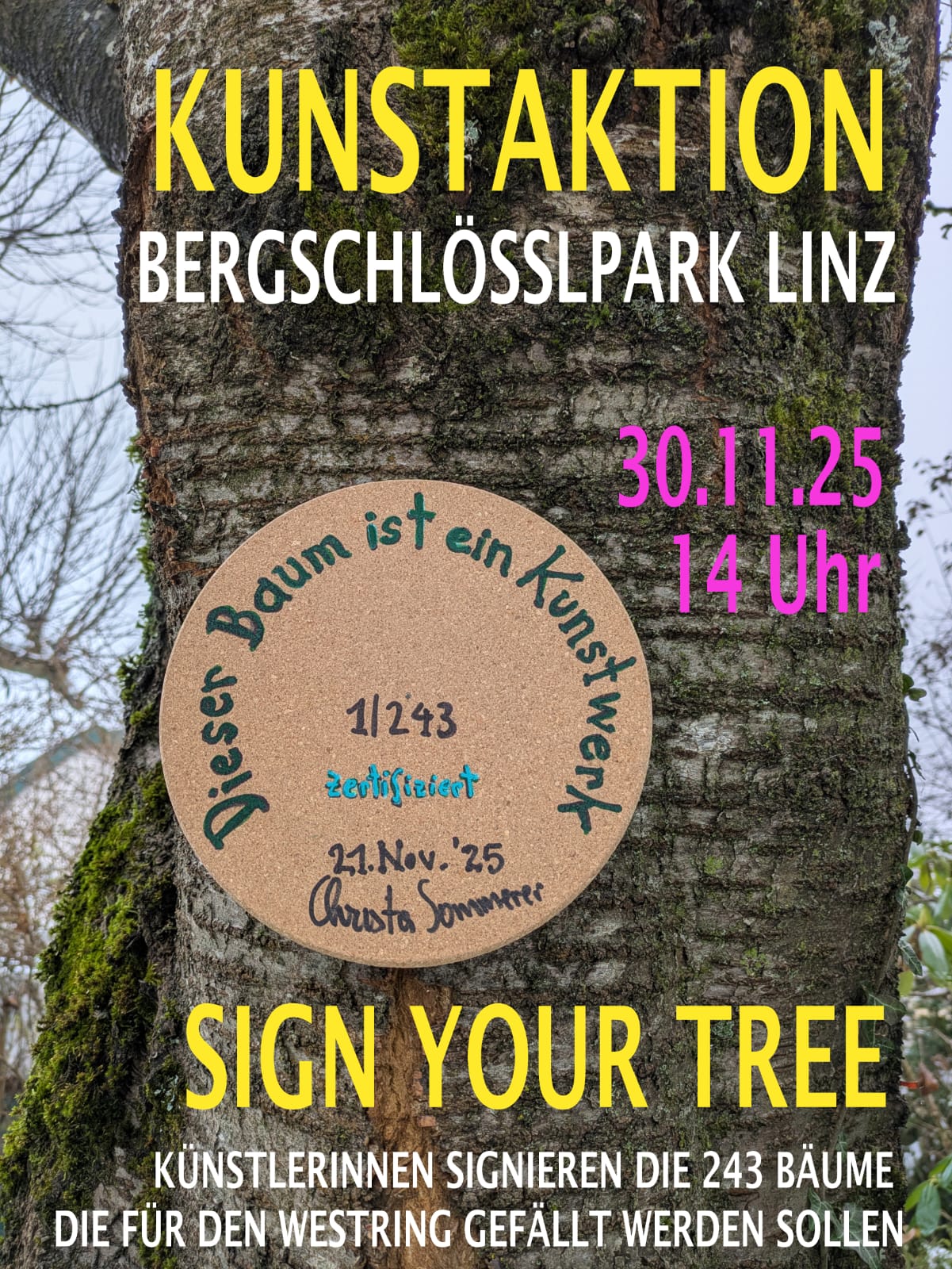 sign your tree | Linz-Termine